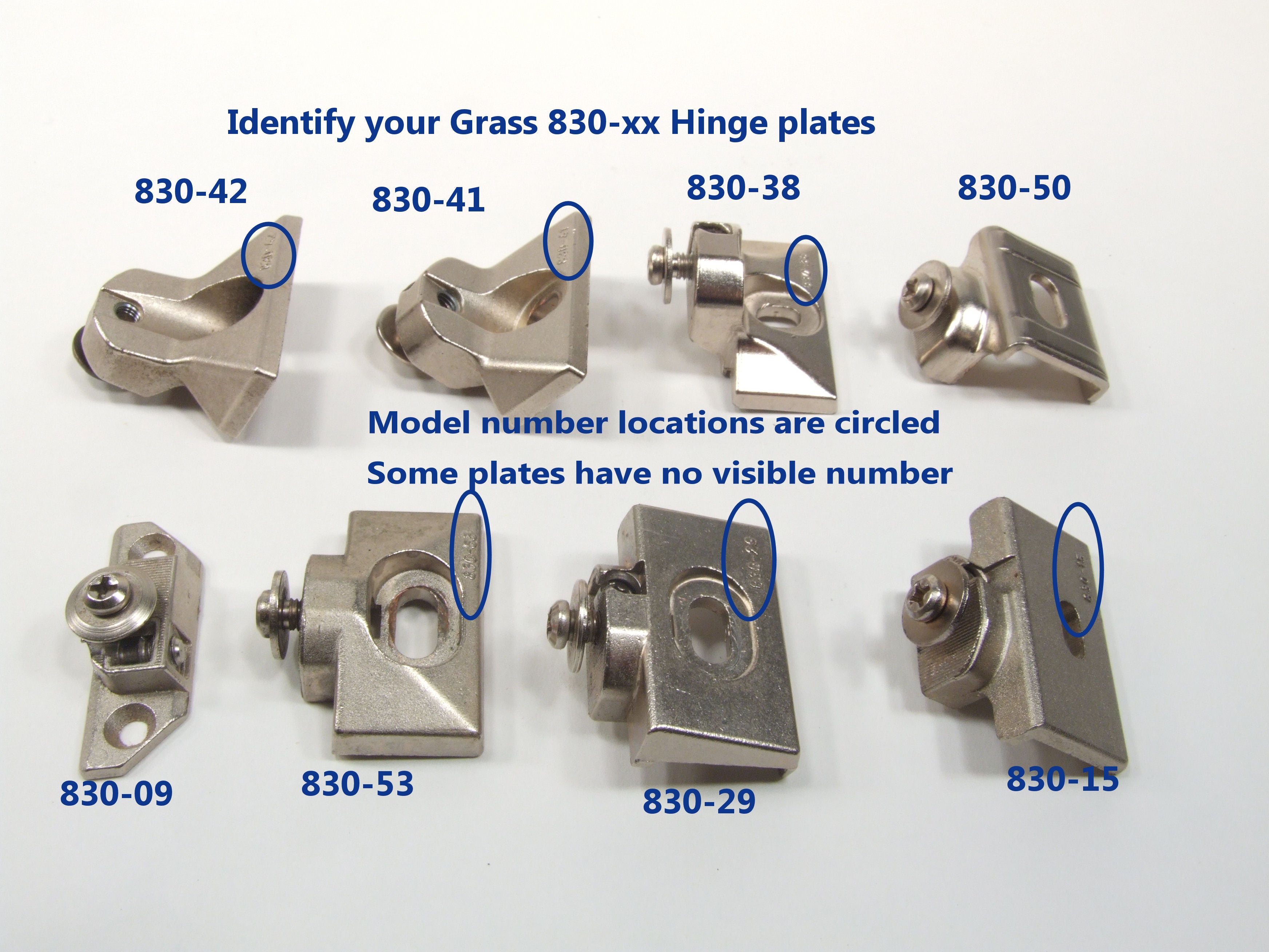 * Mounting Plates – Hinge Meister