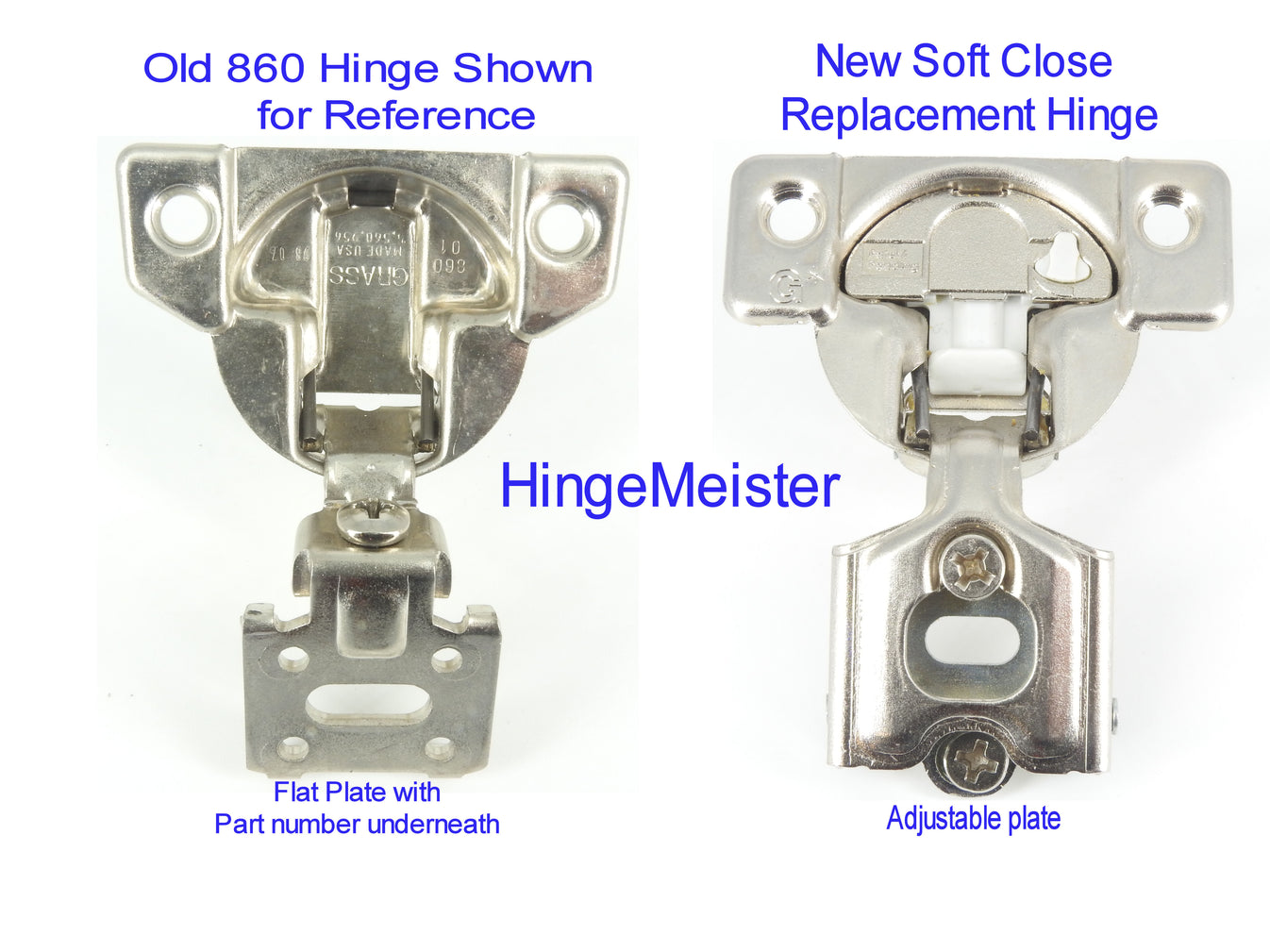 Grass 860-01 & 860-02 Soft Close flat plate Replacement hinge - NEW ...