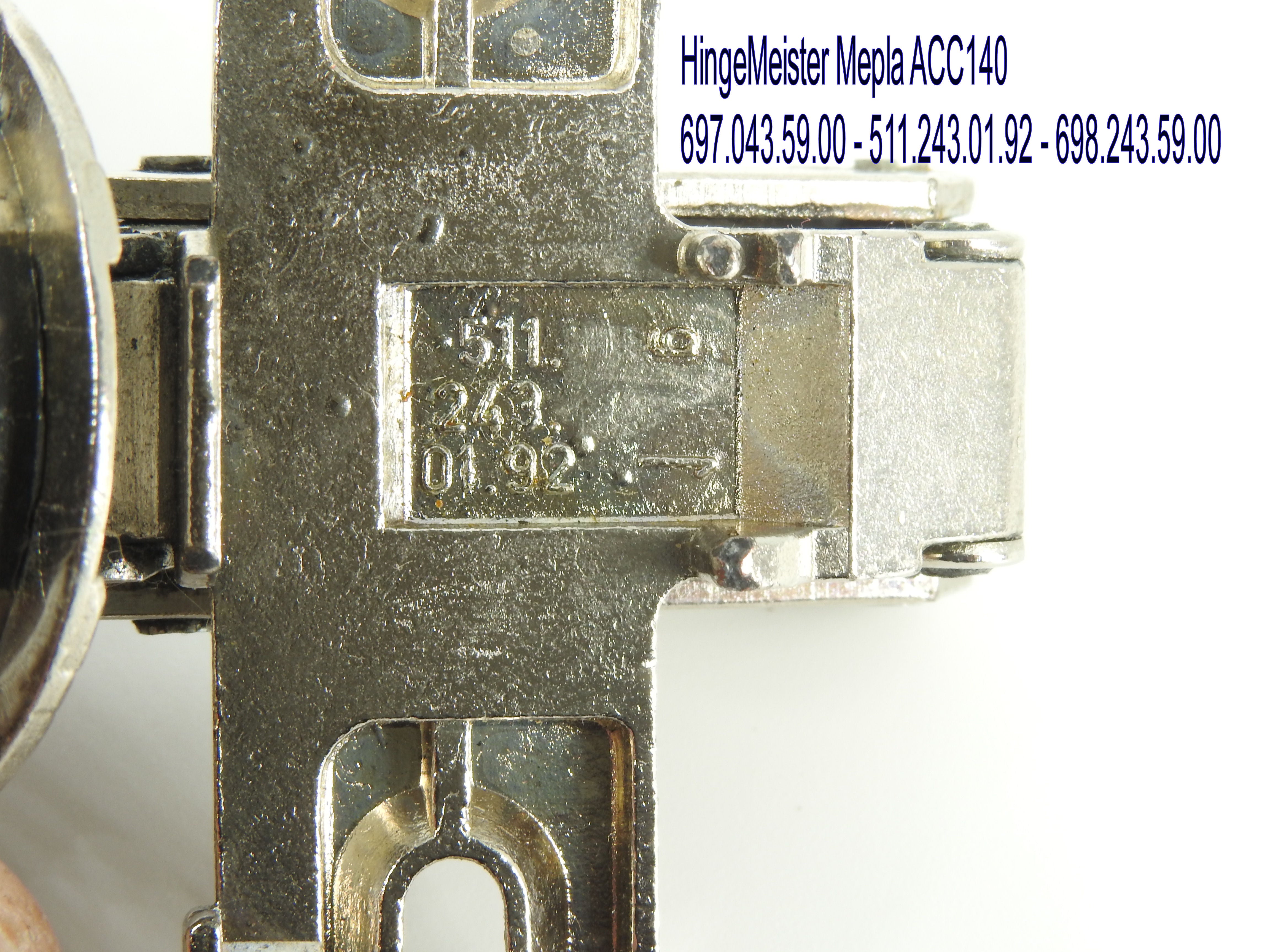 Mepla Hinge ACC140 Hinge-Used - 697.043.59.00 - 511.243.01.92 - 698.24 ...