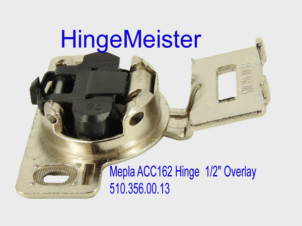 Mepla Hinge 698.256.50.00 - 1/2" Overlay - 510.356.00.13 plate - Strai ...